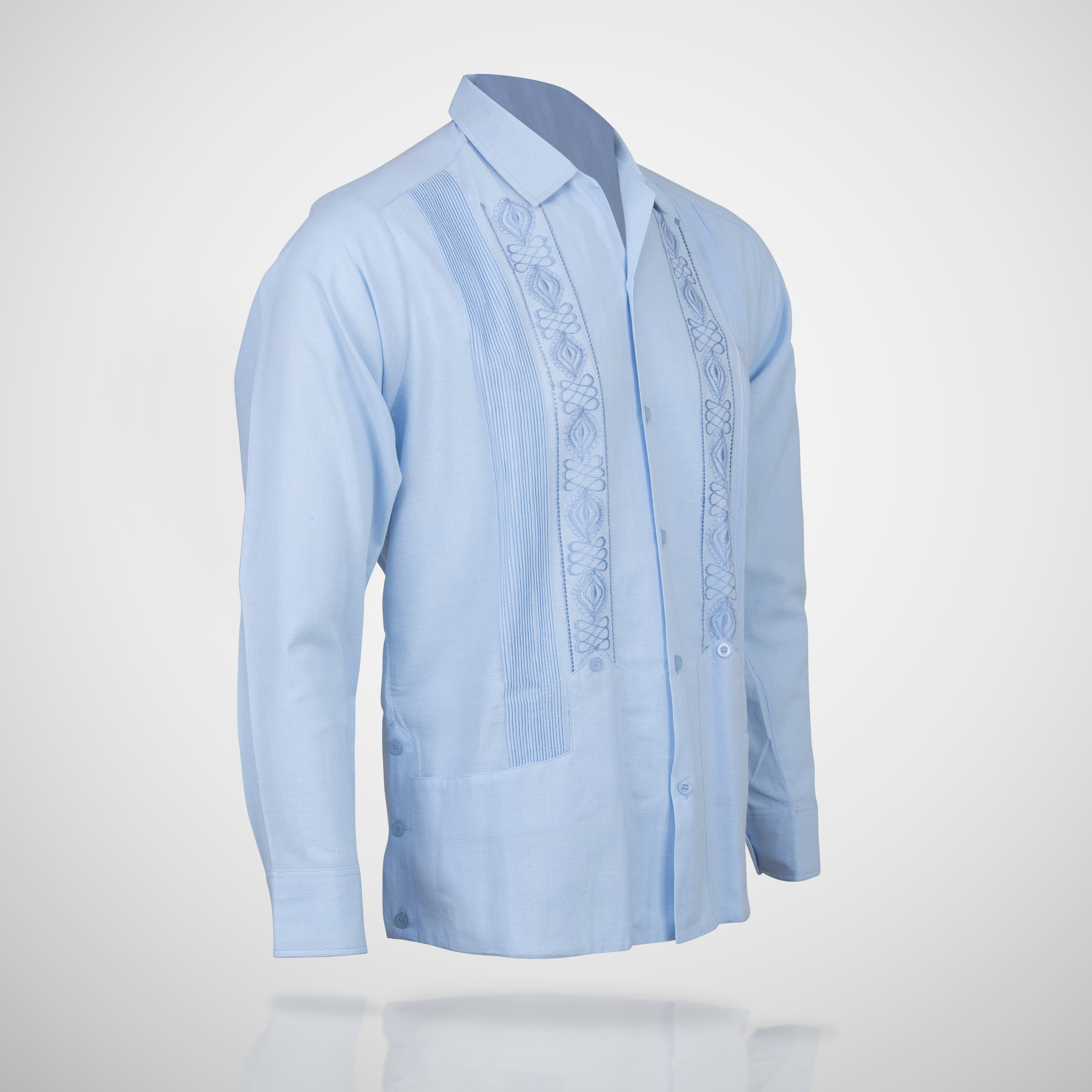 Artemaro. Rejilla azul bajito manga larga